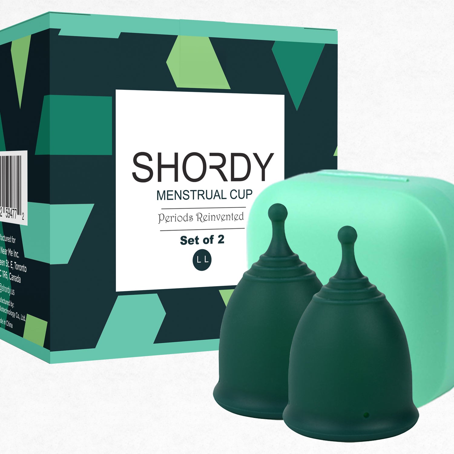 Reusable Menstrual Cup (Large) Set of 2 with Mini Box – SHORDY